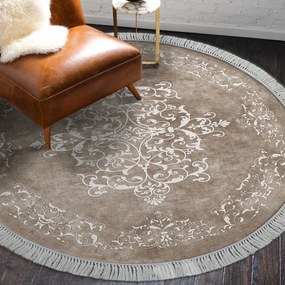 Kulatý koberec Tapis 100 cm béžový