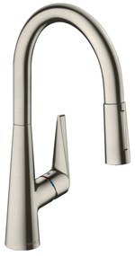 Hansgrohe Talis S - Dřezová baterie stojánková s vytahovací sprškou, vzhled nerezu 72813800