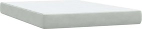 Box spring postel s matrací světle šedá 160x210 cm samet 3317697