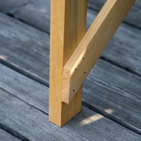 Dřevěný květinový stolek Outsunny s policí 80x40x84cm, světle hnědý, ideální pro zahradu a balkon | Aosom.de