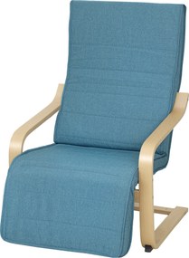 HOMCOM křeslo do obývacího pokoje s nastavitelnou opěrkou nohou Čalouněné křeslo s potahem z umělého lněného plátna pro kancelářskou ložnici 66,5x94x…