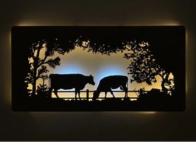 Li-Go "Kravičky" světelný obraz 230V 120x60 cm provedení povrchu: dub světlý