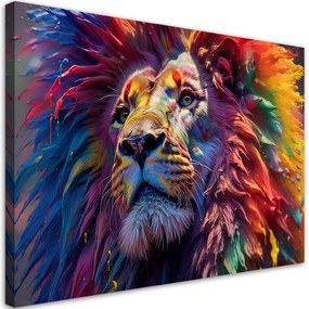 Gario Obraz na plátně Lev s barvami Rozměry: 60 x 40 cm