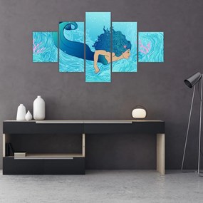 Obraz - Mořská panna (125x70 cm)