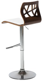 Barová židle bílá/hnědá PETERSBURG Beliani