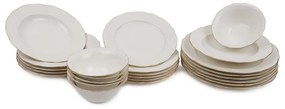 24dílná sada talířů z porcelánu Kutahya Francis