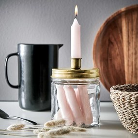 Butlers CANDLE JAR Sklenice se svícnem - zlatá