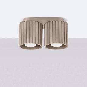 Taupe kovové bodové svítidlo 10x21 cm Zora – Sollux
