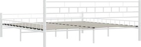 Rám postele bílý kovový 200 x 200 cm 285301