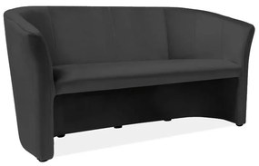Pohovka Cuba Velvet, trojsedák, černá
