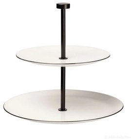 Dvoupatrový etažér 23,5 cm A TABLE LIGNE NOIR ASA Selection - slonová kost