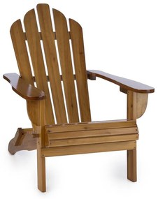 Vermont, zahradní židle, adirondack, 73 x 88 x 94 cm, sklopitelná, hnědá