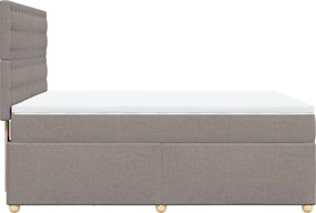 Box spring postel s matrací taupe 140x200 cm textil 3291321