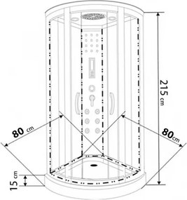 BPS-koupelny Sprchový box WSH302A 80x80