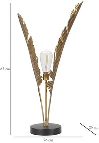 Stolní lampa ve zlaté barvě (výška 65 cm) Palm – Mauro Ferretti
