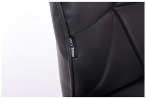 Barová židle MILANO - černá na černé podstavě
