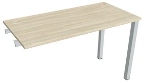 Stůl pracovní řetězící rovný 120 cm hl. 60 cm - Hobis Uni UE 1200 R Dekor stolové desky: akát, Barva nohou: Stříbrná