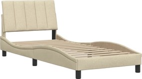 Rám postele bez matrací Hanko krémově 80x200 cm textil 3310354
