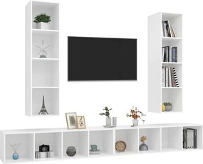 Nástěnné TV skříňky 4 ks bílé kompozitní dřevo 3079889