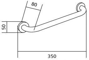 Kovové madlo do sprchy/vany MEXEN - 35 cm - černé matné, 70101630-70