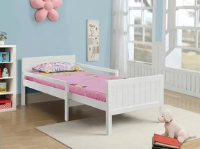 Postel s nastavitelnou délkou 90x120–200, bílá, EUNIKA Kondela 0000261210