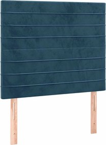 Box spring postel s matrací tmavě modrá 80 x 200 cm samet 3129241