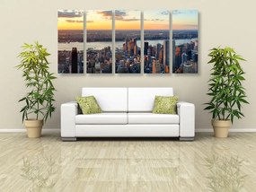 5-dílný obraz město New York - 200x100 cm