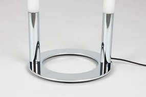 Kovová LED stmívatelná stolní lampa ve stříbrné barvě (výška 36 cm) Arch – Zuiver