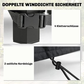 Ochranný kryt na zahradní nábytek Zimní nepromokavý kryt Anti-UV plachta 420D Oxford tkanina 125x125x74cm černá