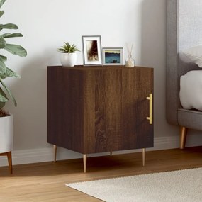 Noční stolek hnědý dub 40 x 40 x 50 cm kompozitní dřevo - Default Title