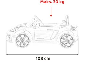 Ramiz Dětské autíčko Porsche Spyder RS 718, bílý lak