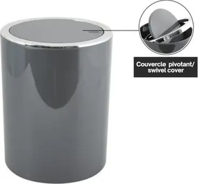 MSV KAMAKA výklopný odpadkový koš 6 L šedý / plast
