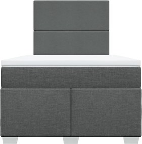 Box spring postel s matrací tmavě šedá 120x200 cm textil 3290449