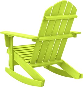 Zahradní houpací křeslo Adirondack masivní jedlové dřevo zelené 315886