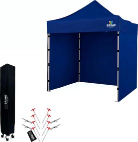 BRIMO Nůžkový párty stan SUPER 2x2 m 3 stěny modrý