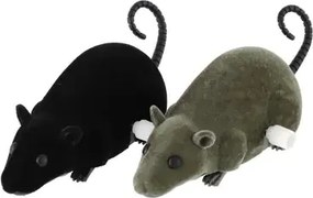 TEDDIES Myška na klíček / Myška / fliška / 12 cm / 2 barvy / 12 ks