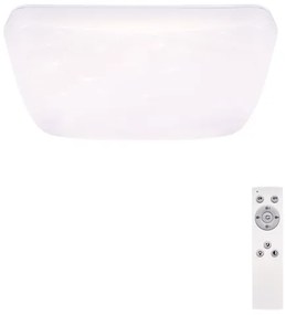 SOLIGHT LED stropní osvětlení STAR, 24W, teplá bílá-studená bílá, 37x37cm, hranaté, hvězdná obloha WO762