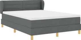 Postel s boxspringem s matrací Tmavě šedá 160 x 200 cm textil 3340158