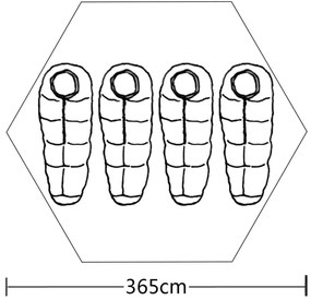 vidaXL Marketos Stan pro 4 osoby vícebarevný