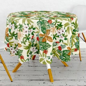 Ubrus PVC kulatý Mo-6244 - Tropická zahrada (různé velikosti)