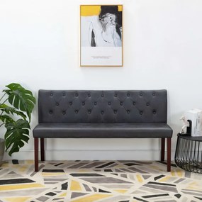 Lavice 148,5 cm šedá umělá semišová kůže 288572