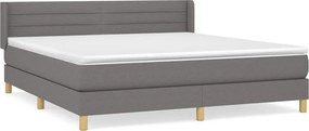 Box spring postel s matrací tmavě šedá 180x200 cm textil 3130370