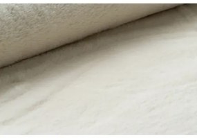 Dywany Luszczow Kusový koberec kulatý BUNNY béžový, imitace králíčí kožešiny Rozměr koberce: 100 cm KRUH