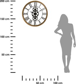 Nástěnné hodiny Morgan, černá/hnědá