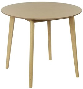 Kulatý jídelní stůl ⌀ 90 cm světlé dřevo SANDY Beliani