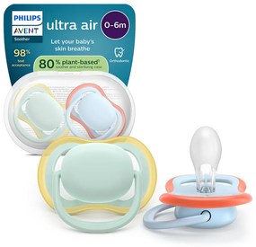 PHILIPS AVENT Šidítko Ultra air 0-6 m 2 ks Philips Avent Chlapec (modrá/zelená)