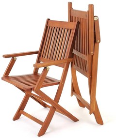 Casaria Zahradní židle z akáciového dřeva, 2ks