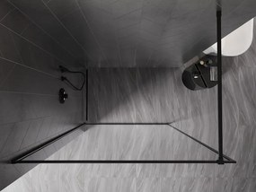 Mexen Kioto-F sprchová stěna Walk-in s rámem 60 x 202 cm, transparentní 8 mm, černá - 800-060-104-70-00