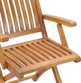 vidaXL Skládací zahradní židle s poduškami 6 ks masivní teak [3072750] Barva: Černá