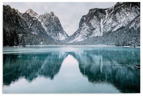 Obraz na plátně, Hory Jezero Krajina - 60x40 cm
